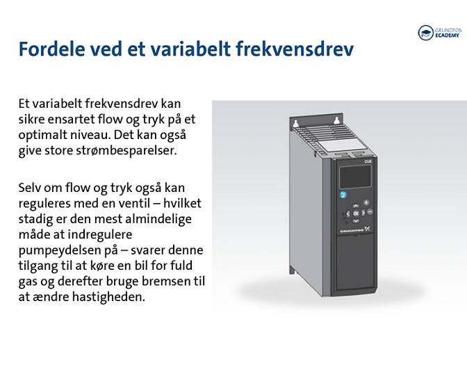 Variable frekvensdrev (VFD) | Grundfos