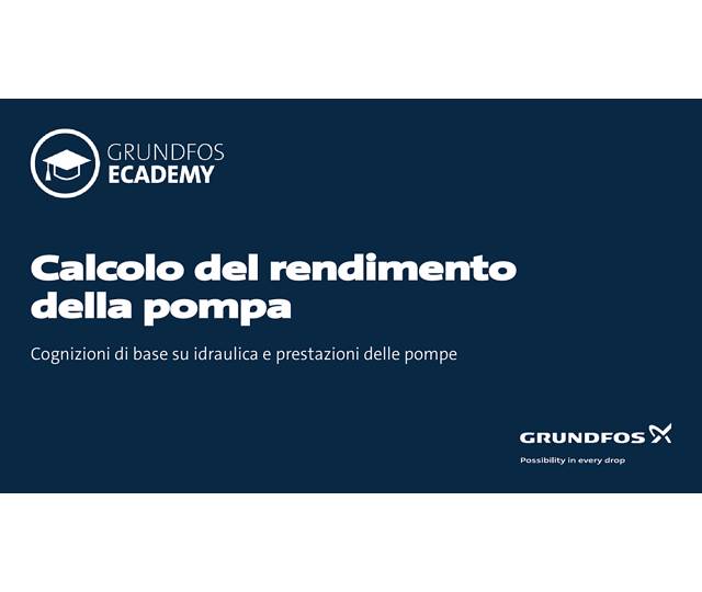 Calcolo del rendimento della pompa | Grundfos