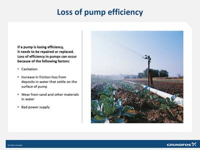 Calculating pump efficiency | Grundfos