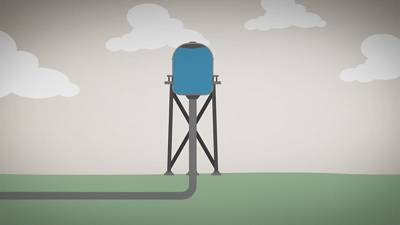 Pressure-managing with a water tower | Grundfos
