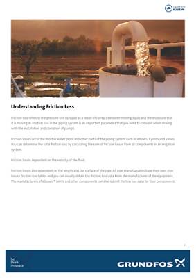 Understanding Friction Loss | Grundfos
