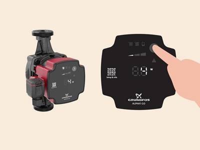 User interface of the ALPHA GO | Grundfos