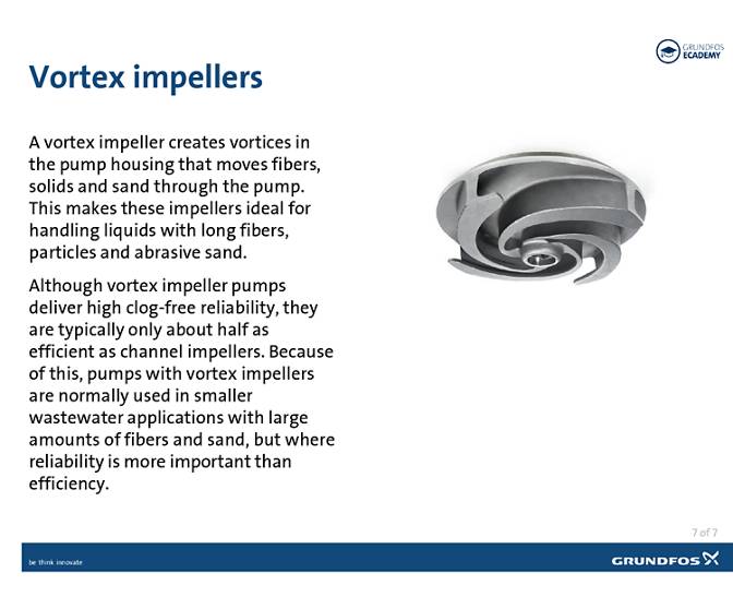 Main impeller types | Grundfos
