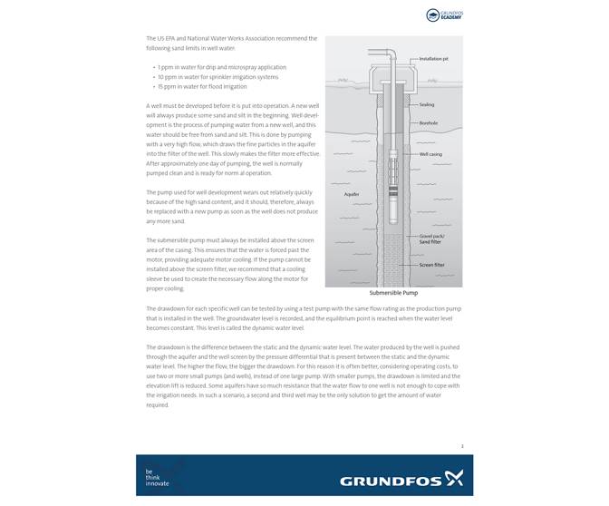 Understanding a groundwater well | Grundfos