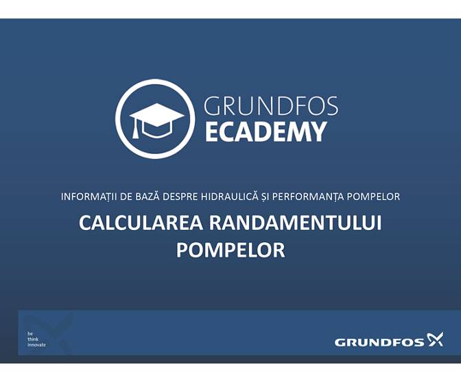 Calcularea randamentului pompelor | Grundfos