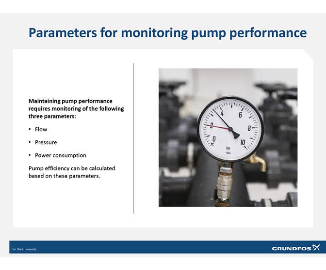 Calculating pump efficiency | Grundfos