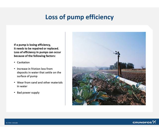 Calculating pump efficiency | Grundfos