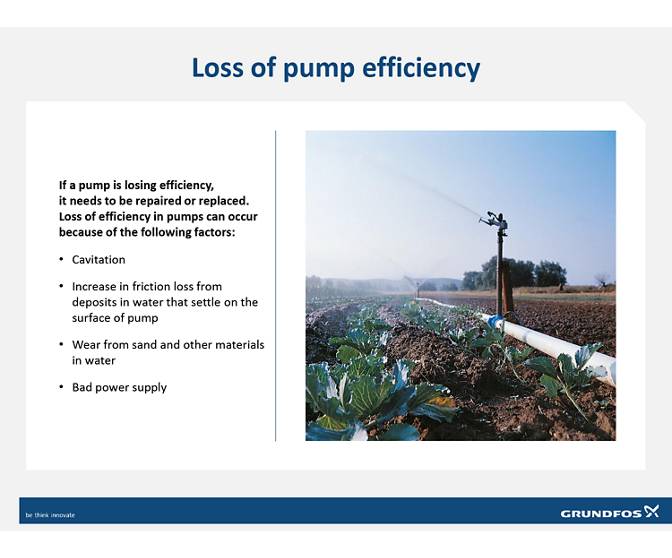 Calculating pump efficiency | Grundfos